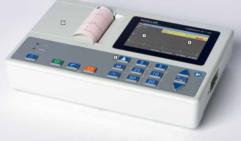 SCHILLER ECG Machine CARDIOVIT AT-1 G2 | 3-Channel ECG | 5" High ...